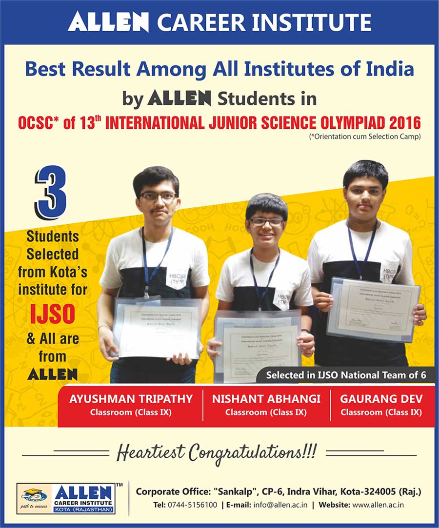 International Olympiad : OCSC Result (2 Students from ALLEN alone ...
