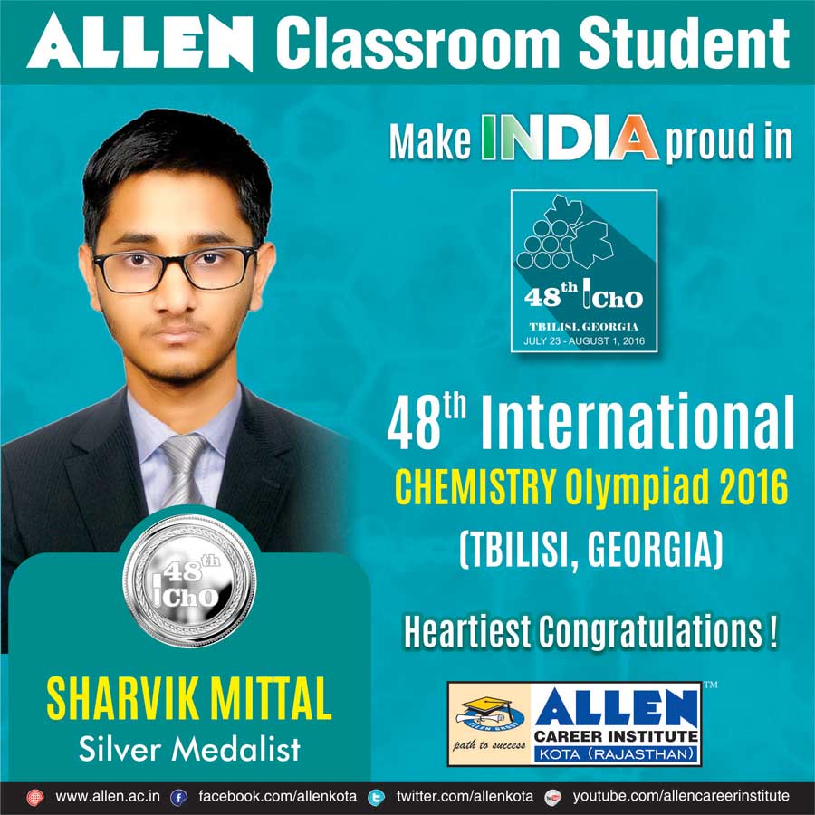International Chemistry Olympiad (ICHO) 2016 Result - ALLEN Career ...