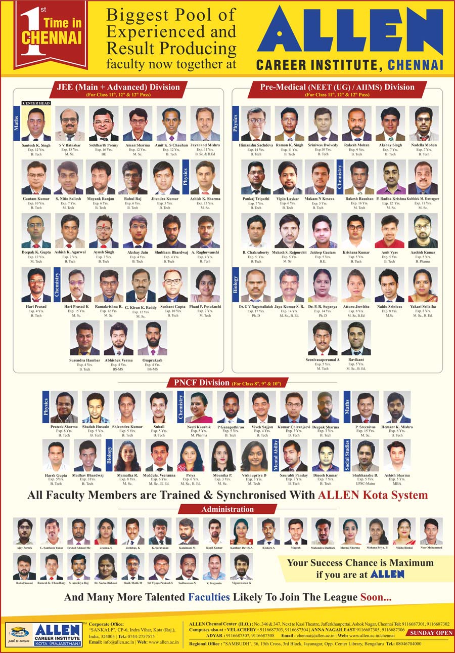 Biggest Pool of Experienced IIT-JEE (JEE Advanced), JEE Main, NEET-UG ...