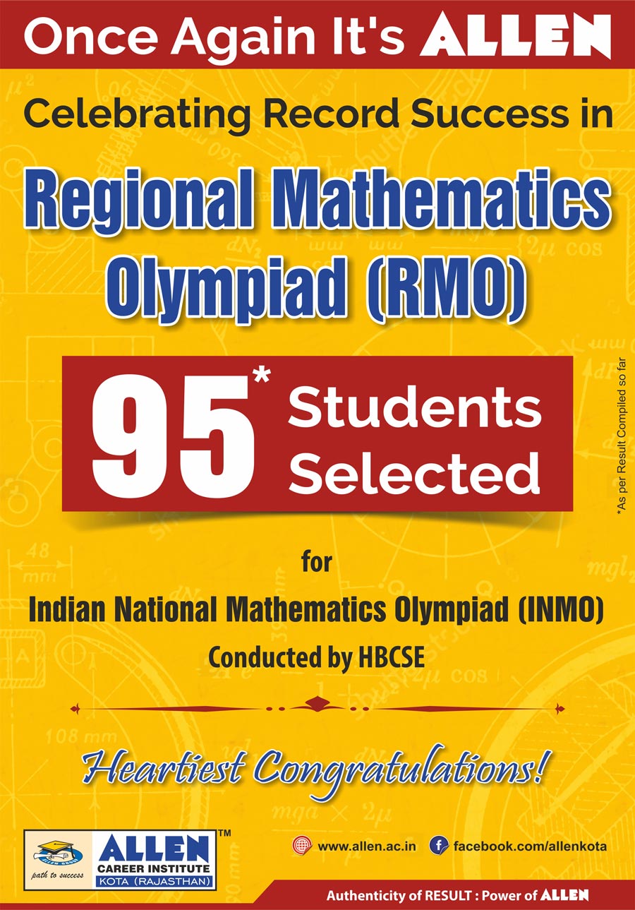 Regional Mathematics Olympiad (RMO) Final Result – ALLEN Career ...