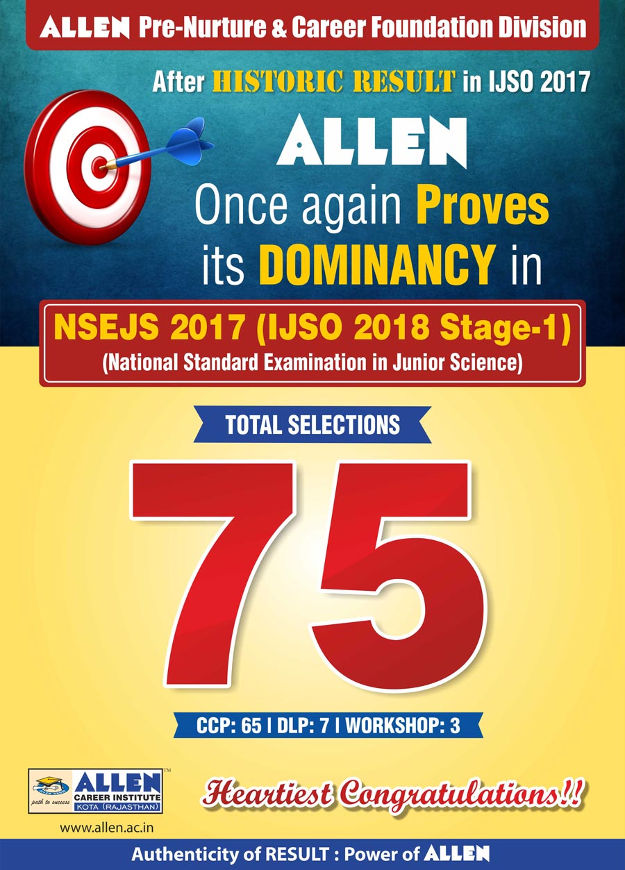 NSEJS 2017 (IJSO 2018 Stage-1) Result