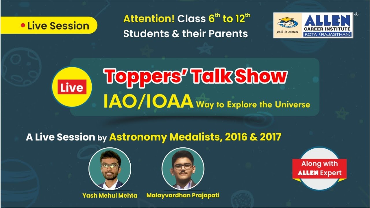 ALLEN Kota- Webinars, Toppers Talk Show, Online Seminars